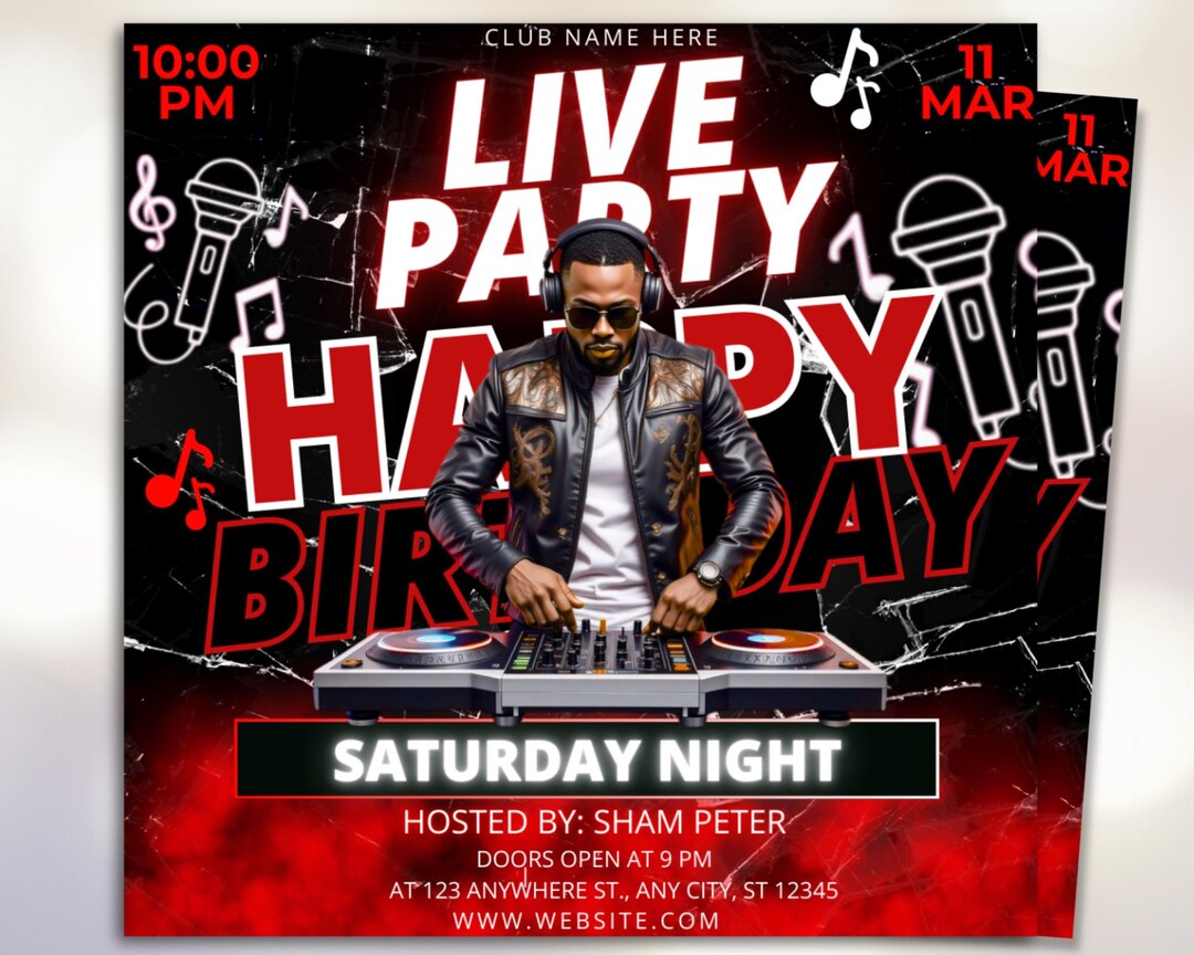 Club Flyer, Birthday Invitation, Birthday Party Invitation, Party ...