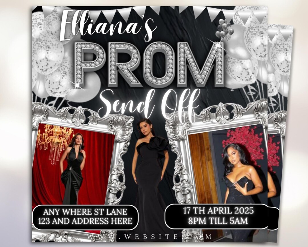 Prom Send off Flyer, DIY Prom Queen Flyer, Prom Send off Event, Prom ...