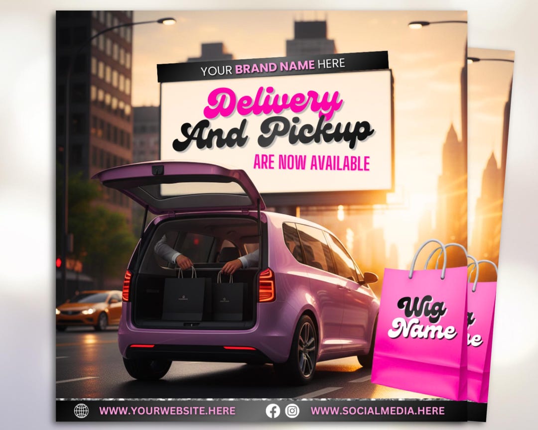 DIY Delivery & Pickup Flyer, Delivery Service Flyer, Pickup Service ...