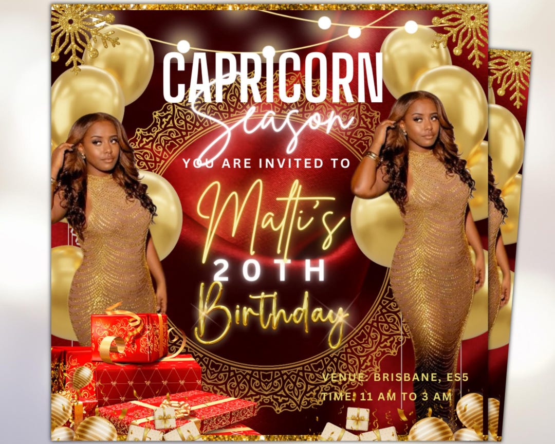 Capricorn Birthday Flyer, Capricorn Bash Flyer, Birthday Flyer ...
