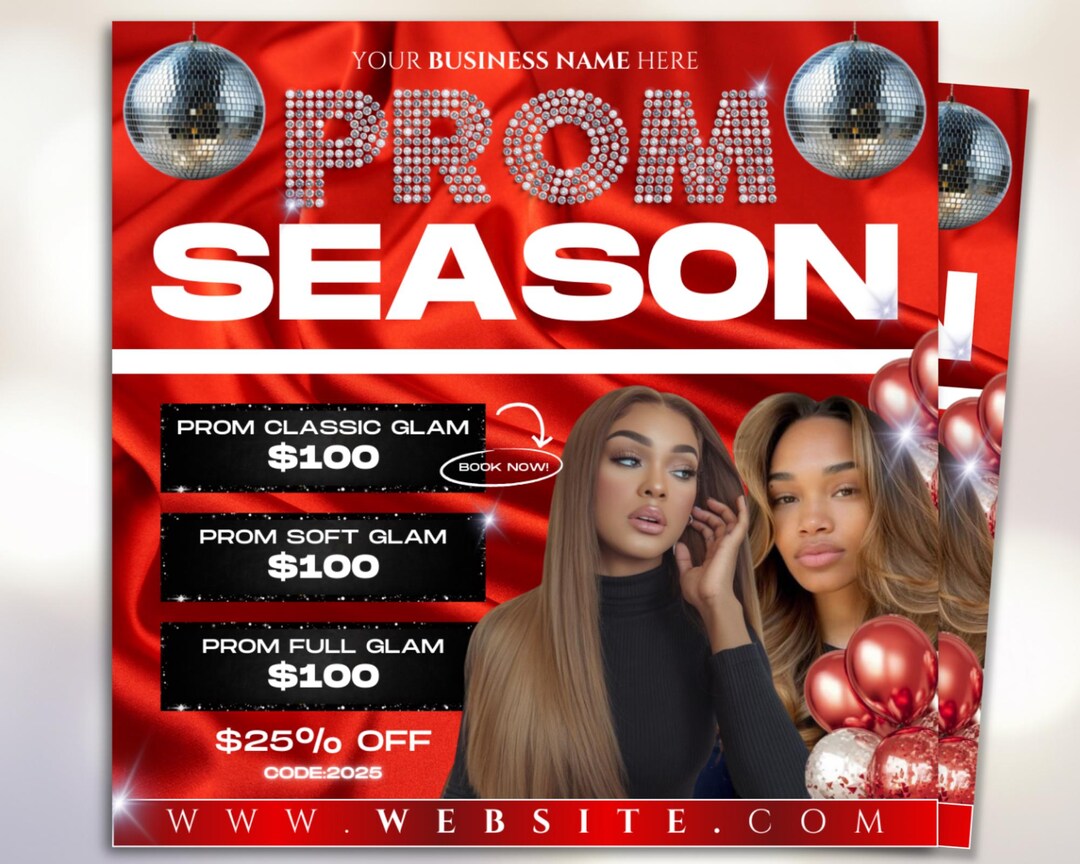 Prom Booking Flyer, Prom Special Flyer, Homecoming Flyer, Canva ...