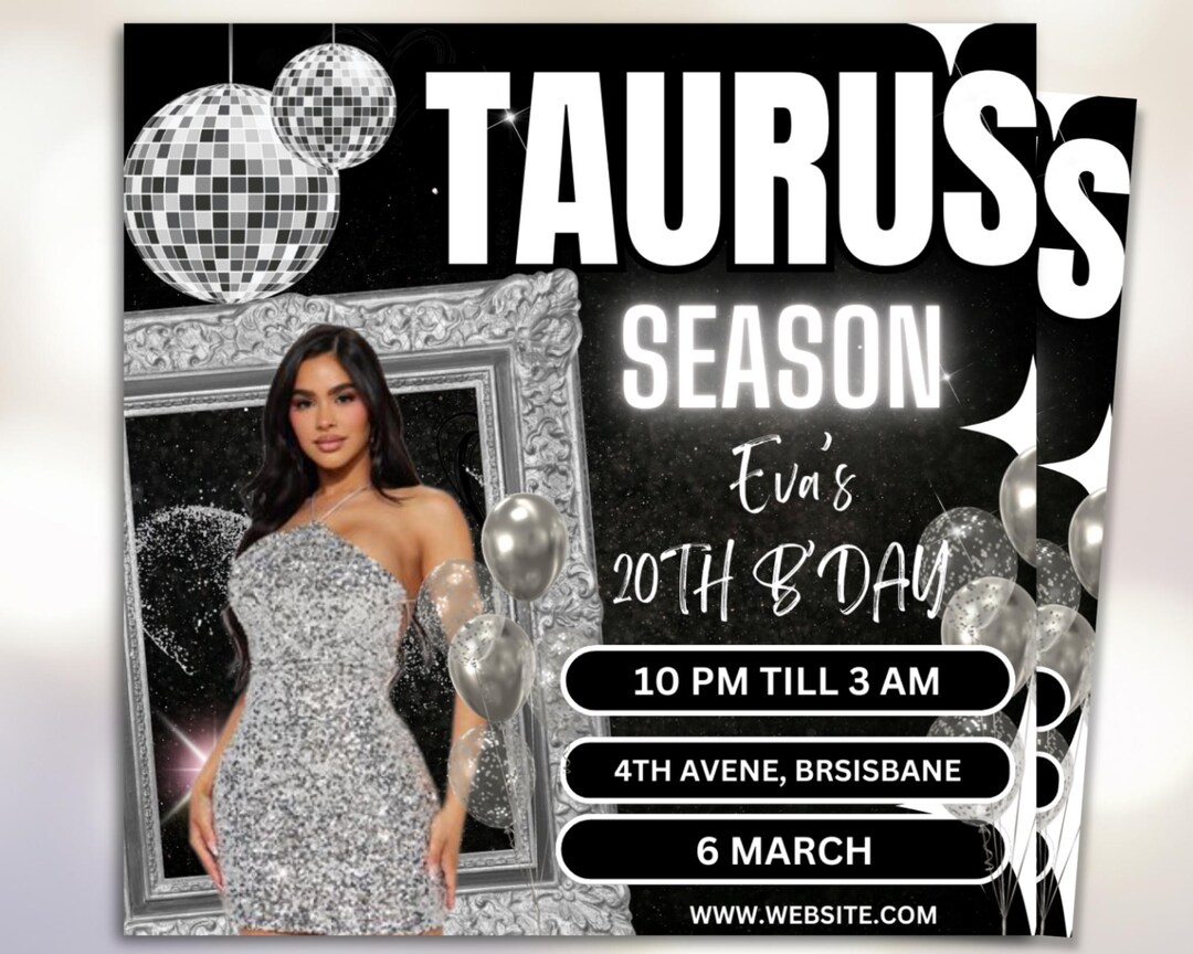 Editable Taurus Takeover Flyer Template - Etsy
