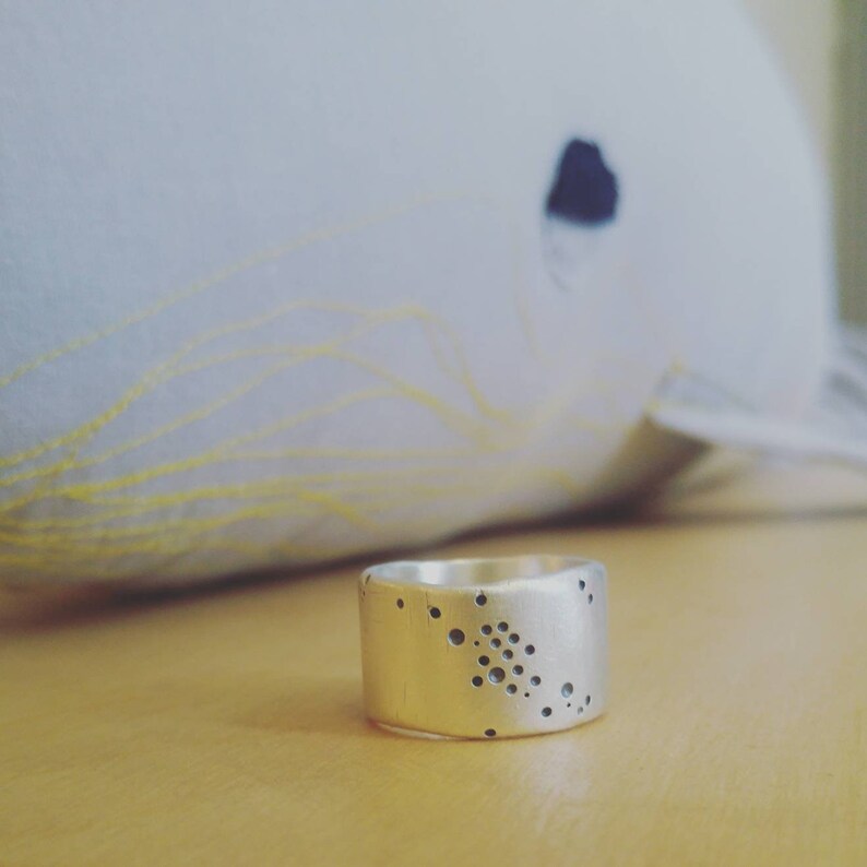 Organic Shaped Silver Band Bulky Ring - Etsy