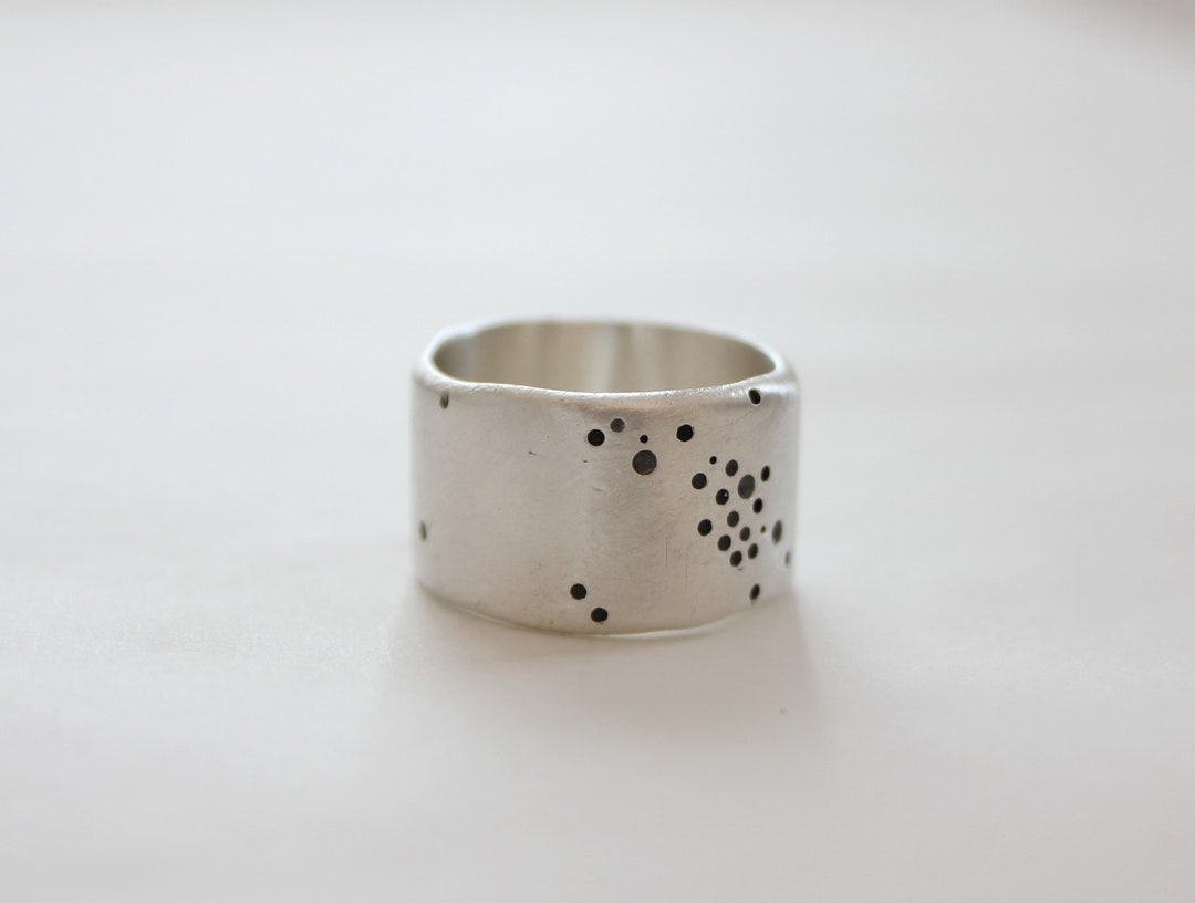 Organic Shaped Silver Band Bulky Ring - Etsy