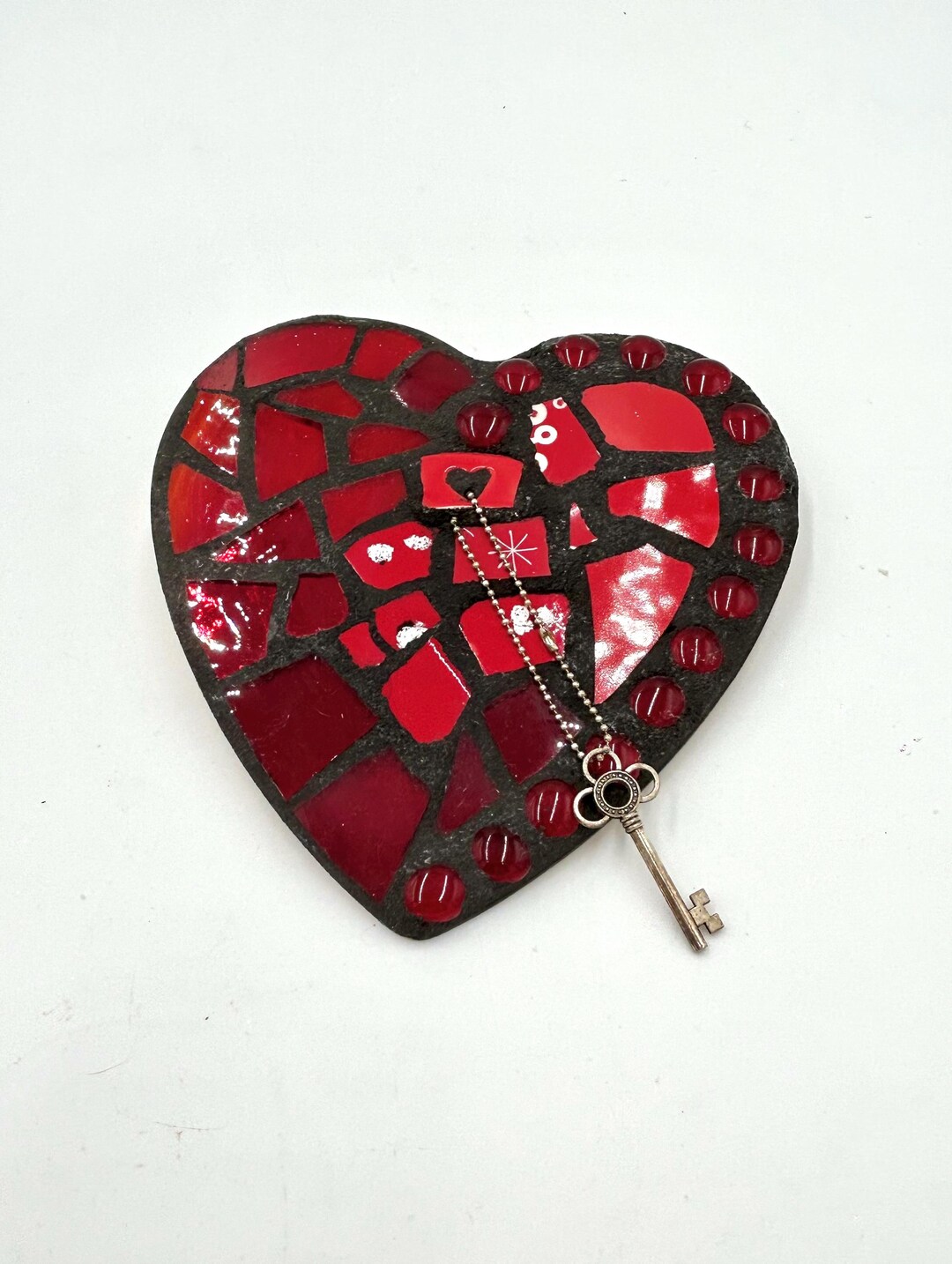 Gothic Valentine Heart Mosaic “key to My Heart”. Unique Mosaic Art. - Etsy