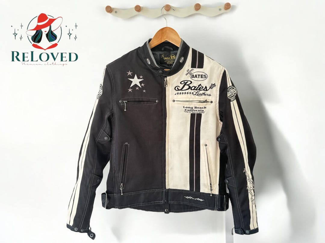 Vintage Bates Leathers Motorcycle Jacket Long Beach California - Etsy