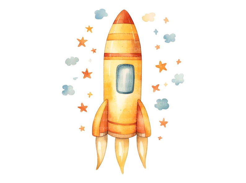 10 Rocket Clipart, Space Rocket Clipart, Rocketship PNG, Cute Rocket ...