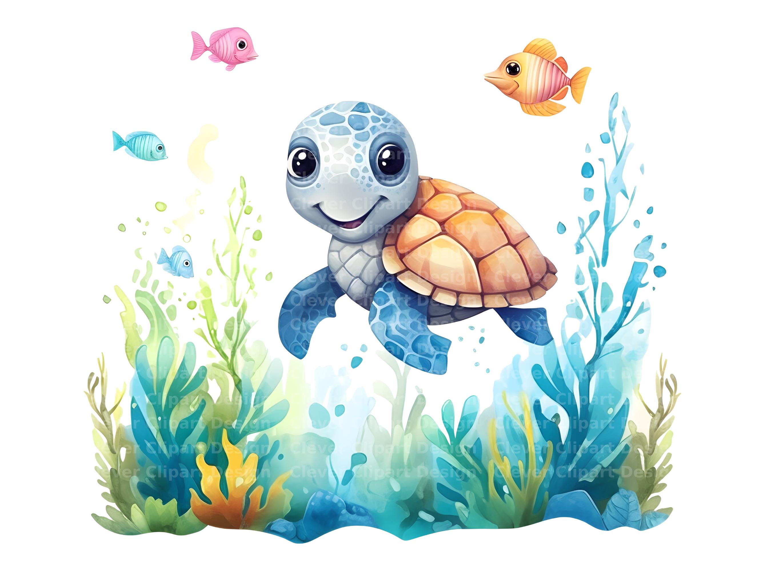 10 Sea Turtle Clipart, Cute Sea Turtle, Sea Turtle PNG, Sea Turtle ...