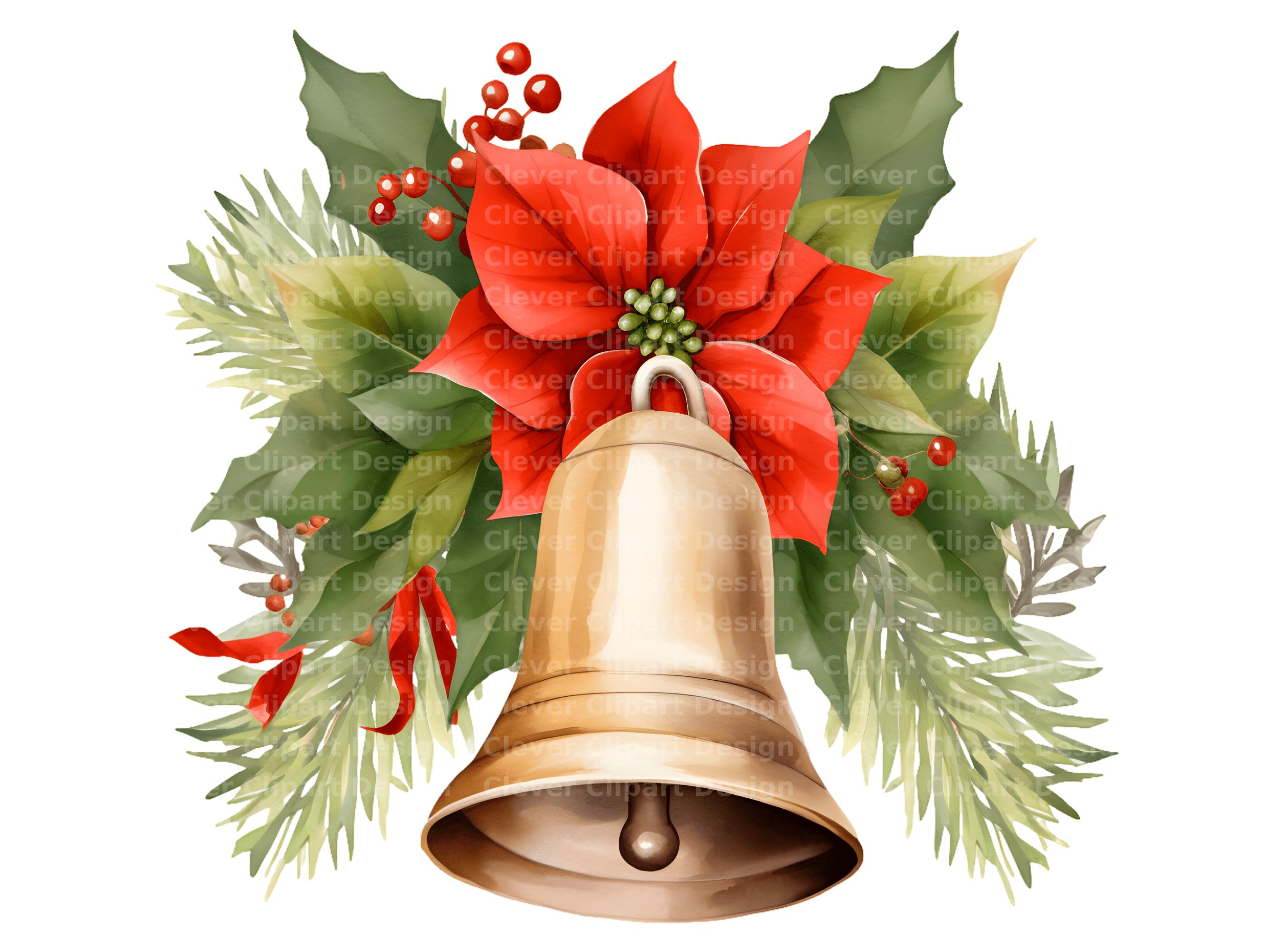 10 Christmas Bells Clipart, Golden Bells Clipart, Bells PNG, Bells ...