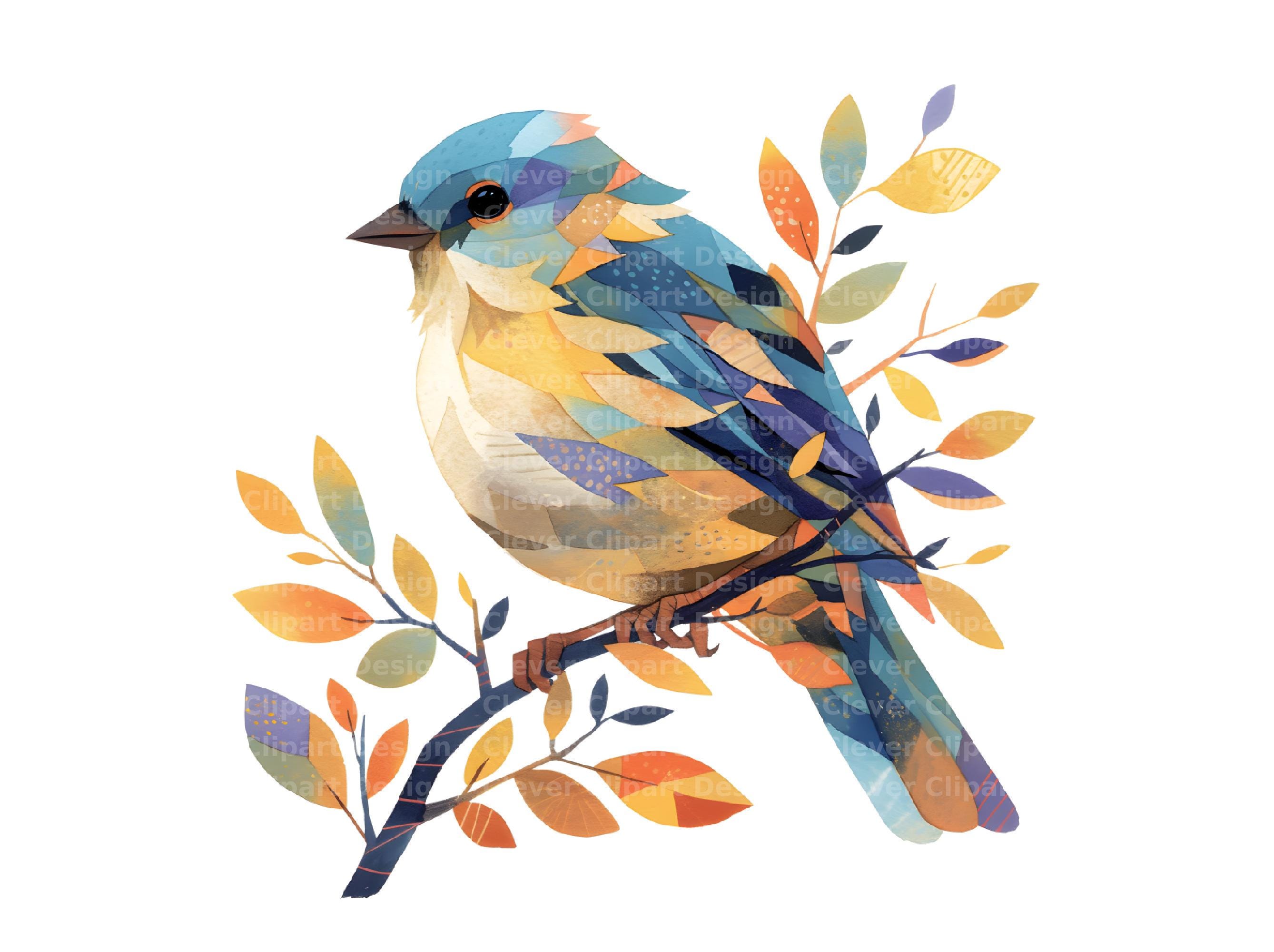 10 Autumn Bird Clipart, Fall Bird Clipart, Leaf Bird PNG, Bird PNG ...