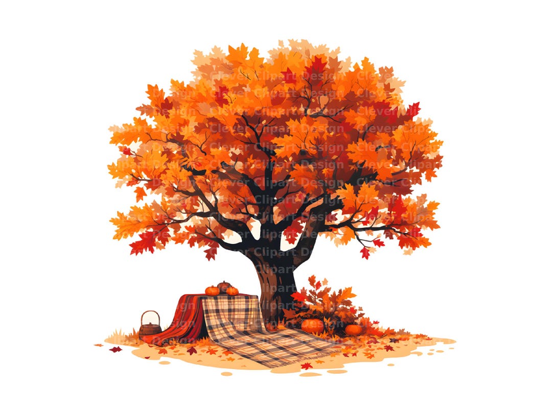 10 Autumn Tree Clipart, Fall Tree Clipart, Autumn Tree PNG, Fall Tree ...