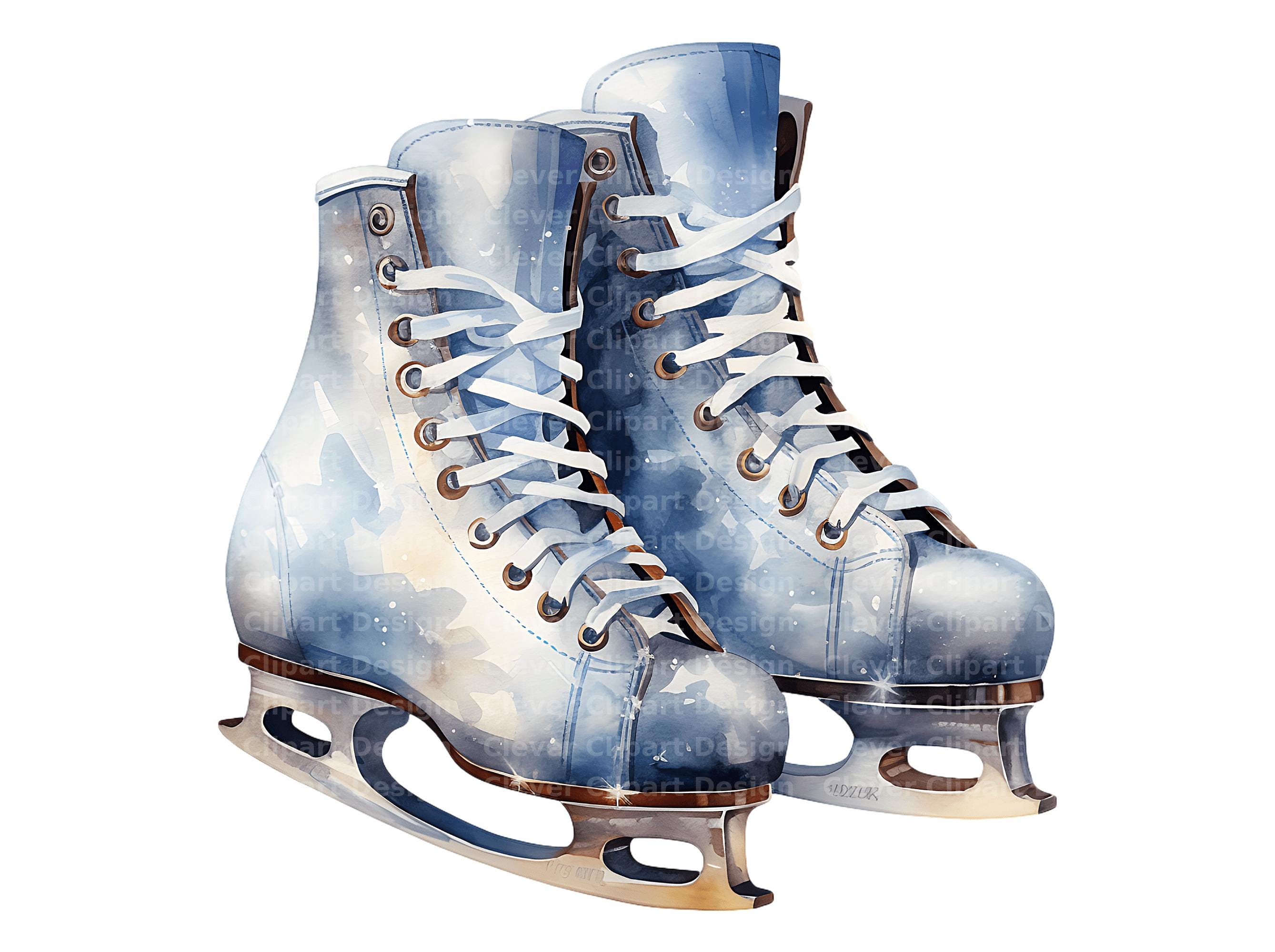 10 Ice Skates Clipart, Skating Shoes Clipart, Christmas Ice Skates ...