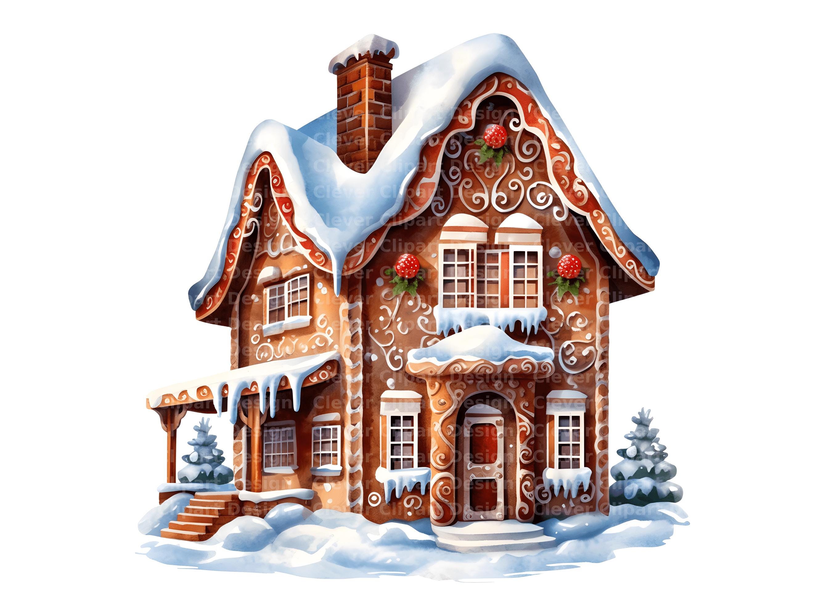 10 Gingerbread House Clipart, Gingerbread Home, Gingerbread House PNG ...