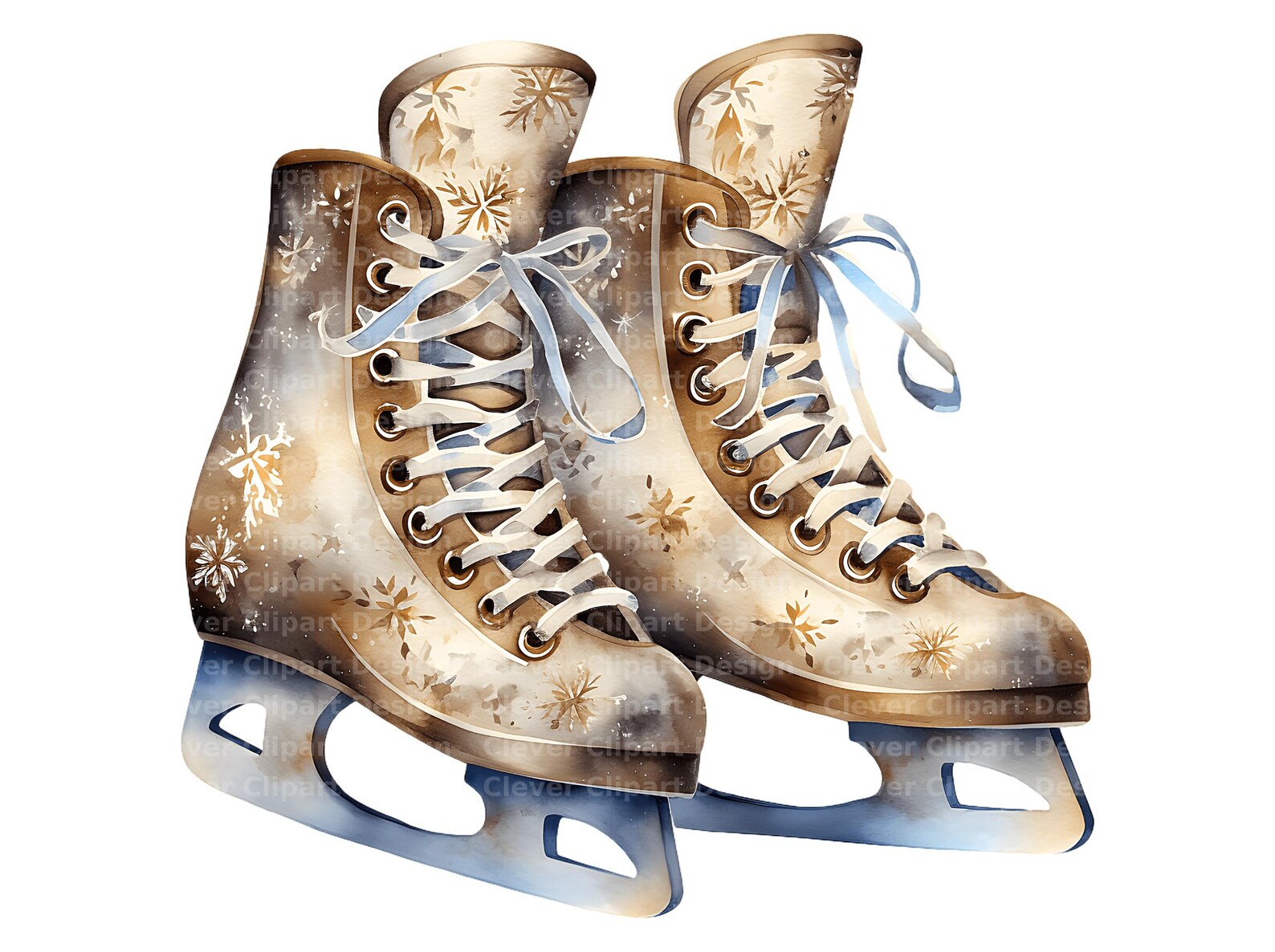 10 Ice Skates Clipart, Skating Shoes Clipart, Christmas Ice Skates ...