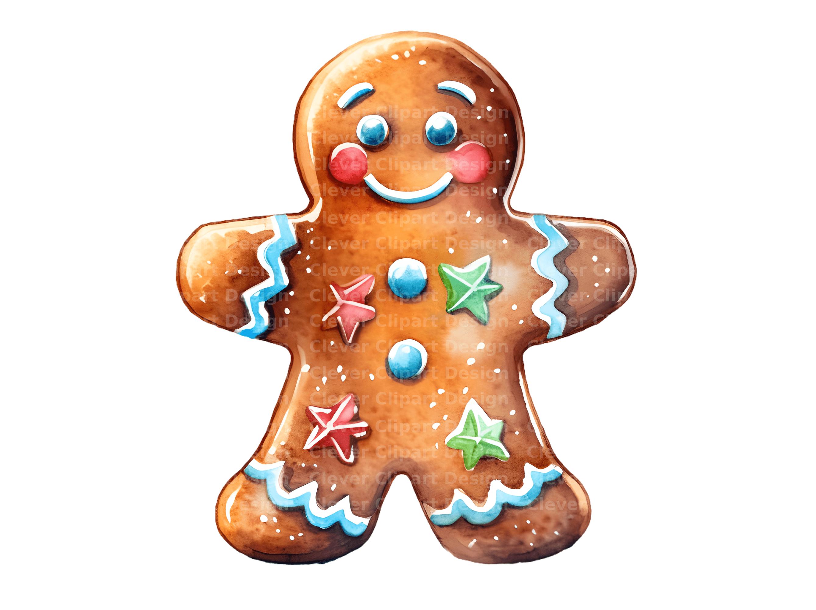 10 Gingerbread Man Clipart, Gingersnap Man Cookie, Gingerman Clipart ...