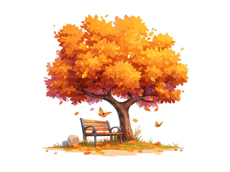 10 Autumn Tree Clipart, Fall Tree Clipart, Autumn Tree PNG, Fall Tree ...