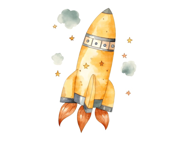 10 Rocket Clipart, Space Rocket Clipart, Rocketship PNG, Cute Rocket ...
