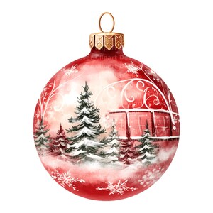 10 Red Bauble Clipart, Bauble PNG, Christmas Bauble, Bauble Ornament ...