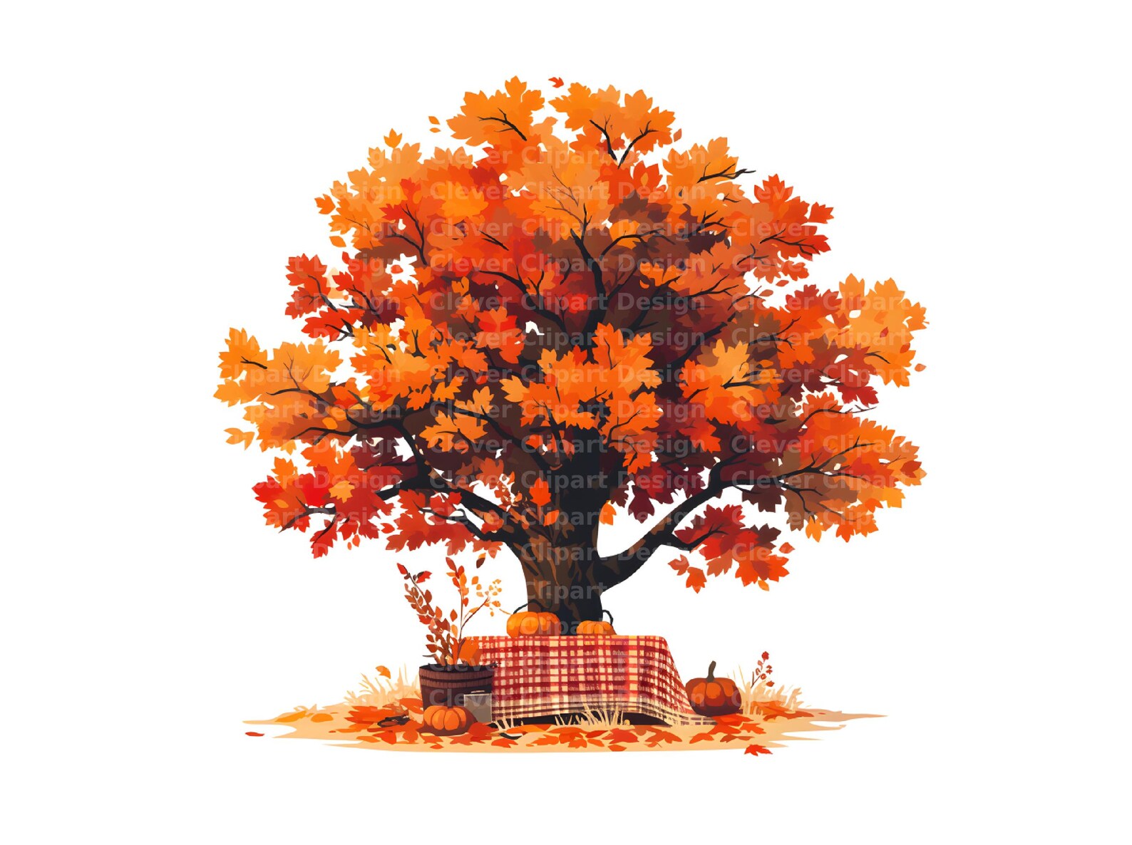 10 Autumn Tree Clipart, Fall Tree Clipart, Autumn Tree PNG, Fall Tree ...