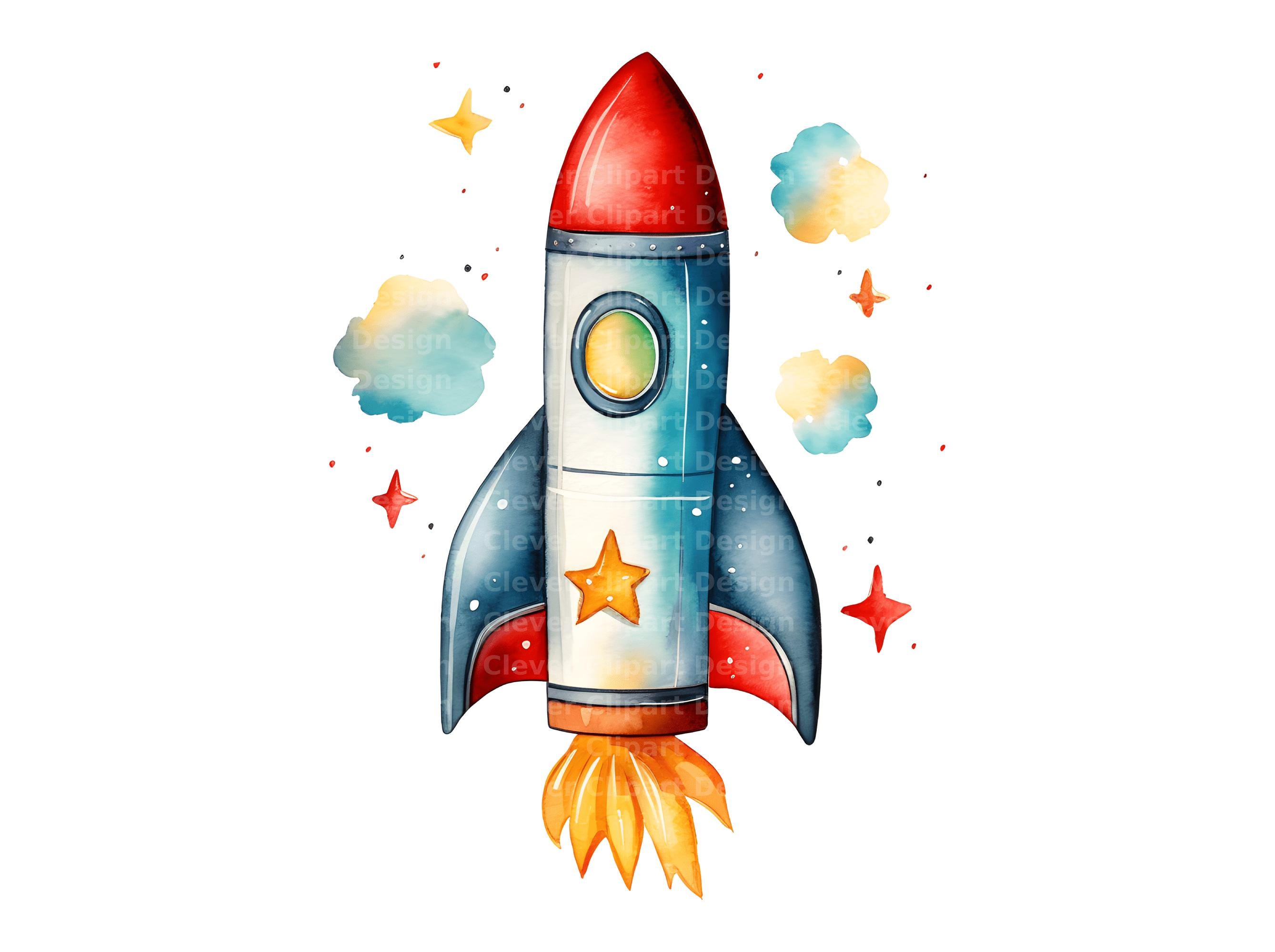 10 Rocket Clipart, Space Rocket Clipart, Rocketship PNG, Cute Rocket ...