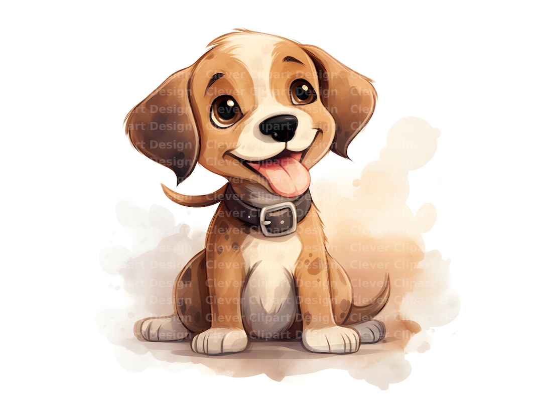 10 Cute Dog Clipart, Nursery Dog PNG, Cute Puppy Clipart, Watercolor ...