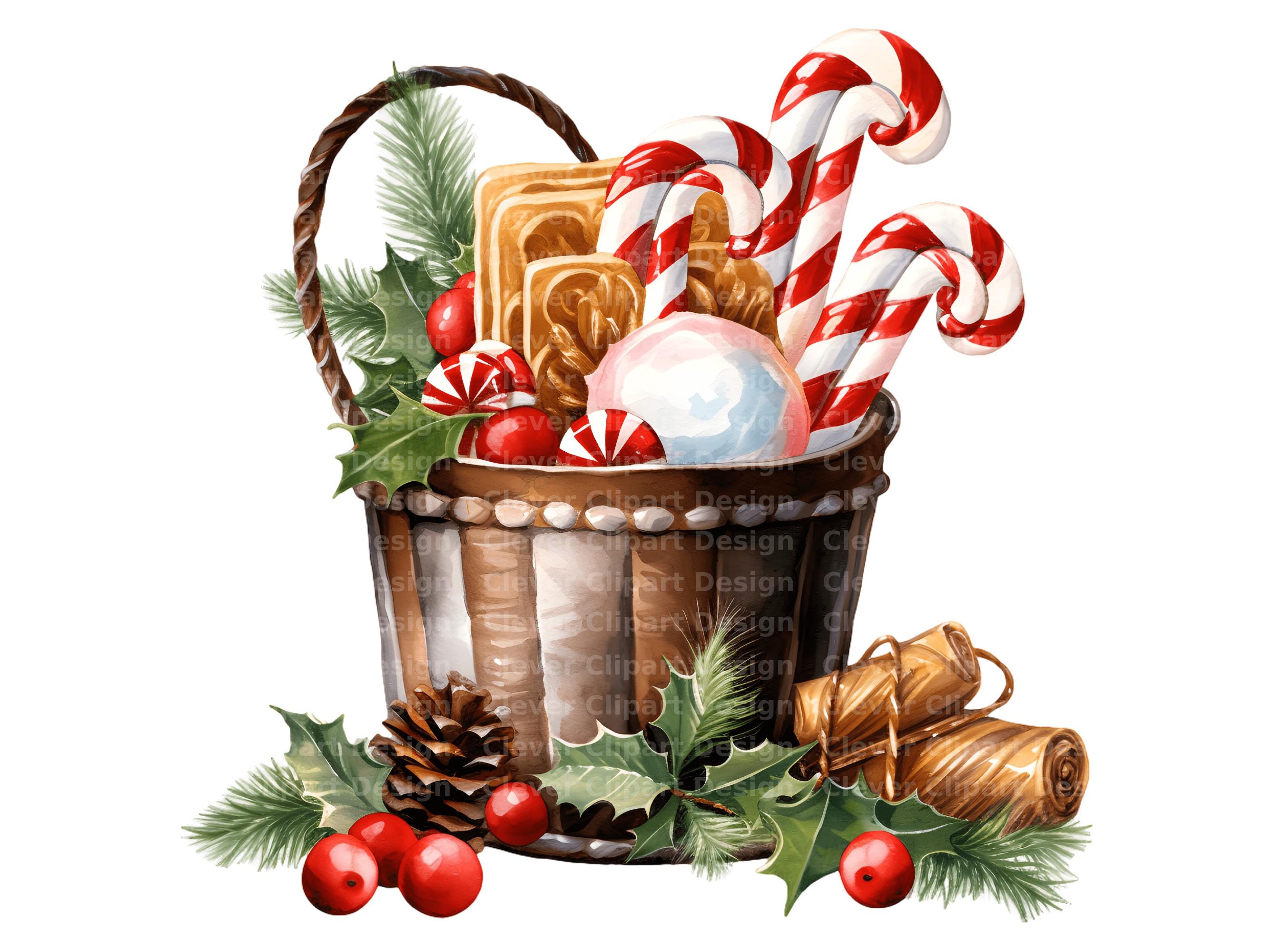 10 Candies Clipart, Christmas Candy Jar, Candies PNG Bundle, Christmas ...