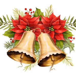 10 Christmas Bells Clipart, Golden Bells Clipart, Bells PNG, Bells ...