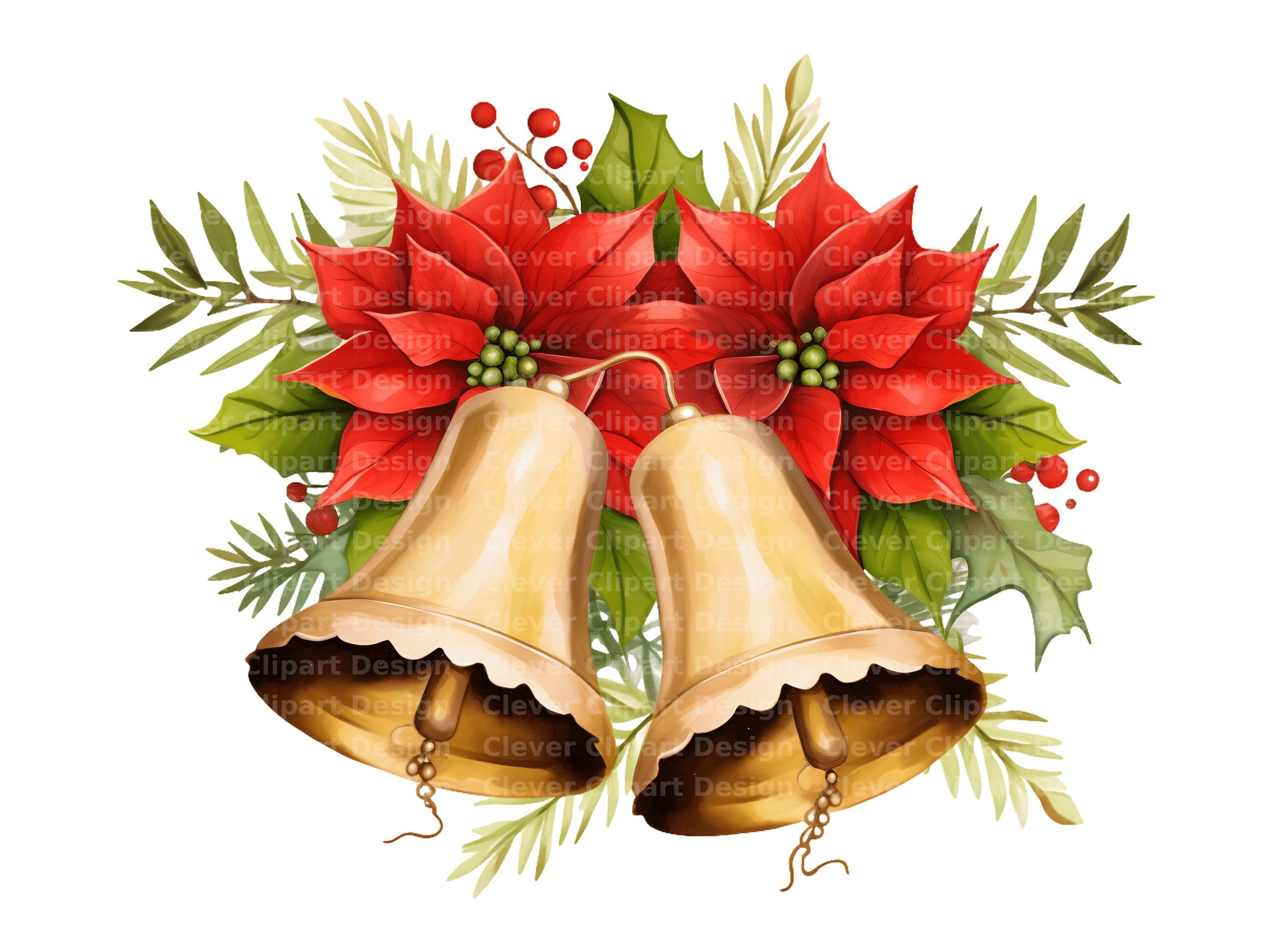 10 Christmas Bells Clipart, Golden Bells Clipart, Bells PNG, Bells ...