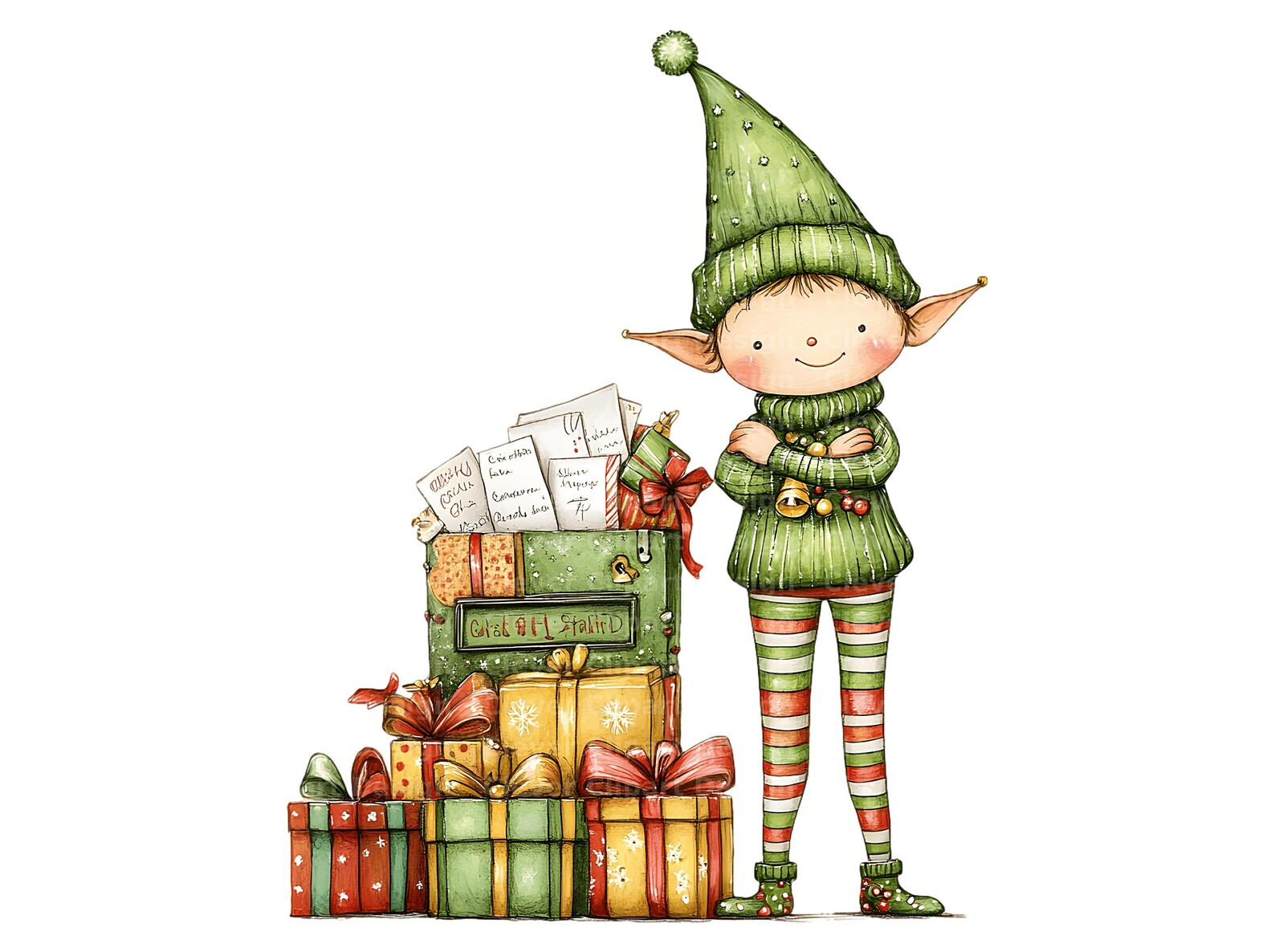 10 Whimsical Christmas Elf Clipart - Quirky Elf Clip Art Set (PNG/JPG ...
