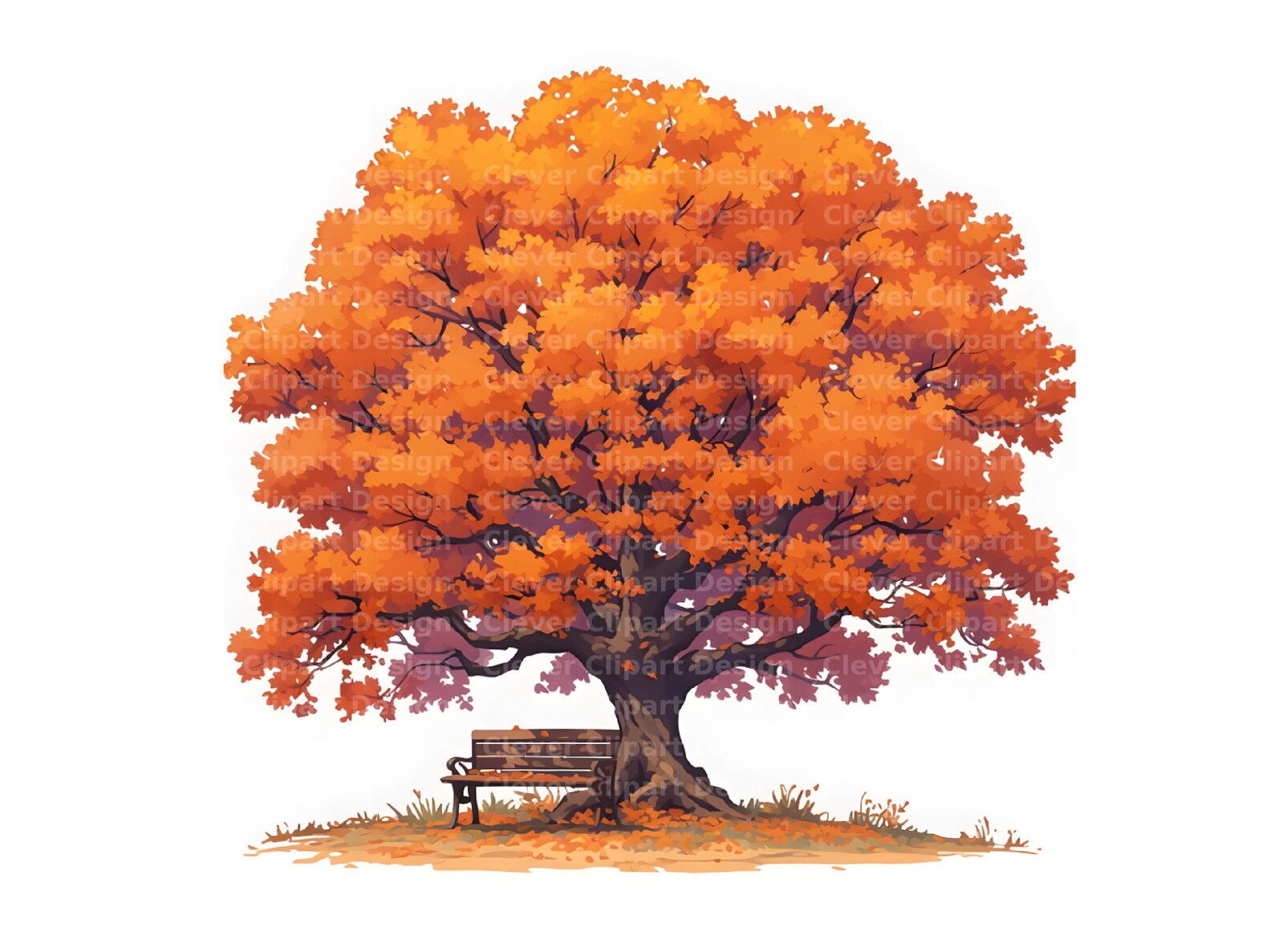 10 Autumn Tree Clipart, Fall Tree Clipart, Autumn Tree PNG, Fall Tree ...