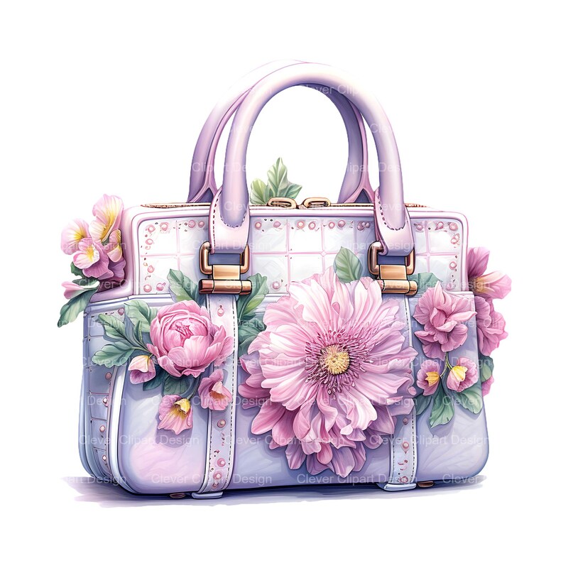 Floral Print Handbag - Etsy
