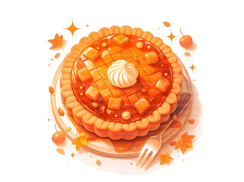 10 Pumpkin Pie Clipart, Autumn Dessert, Pumpkin Pie Art, Pumpkin Pie ...