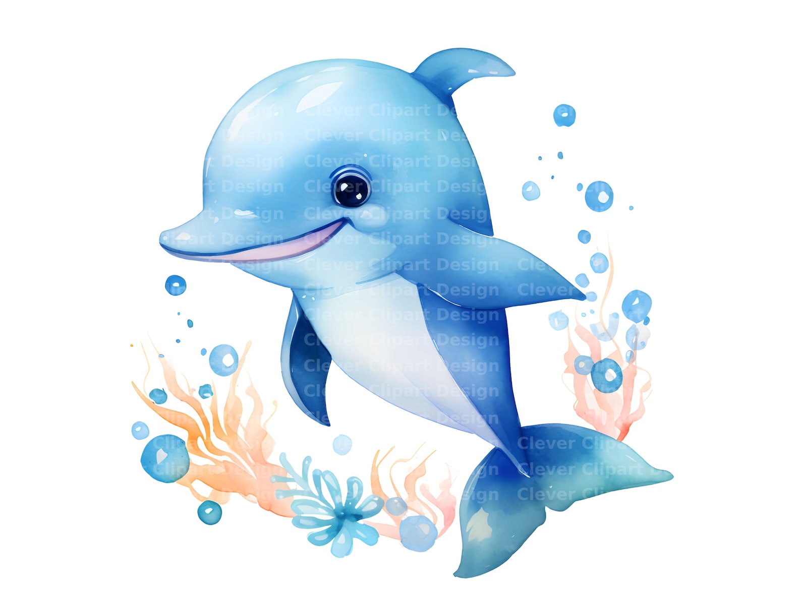 10 Cute Dolphin Clipart, Nursery Dolphin, Dolphin PNG Bundle, Dolphin ...