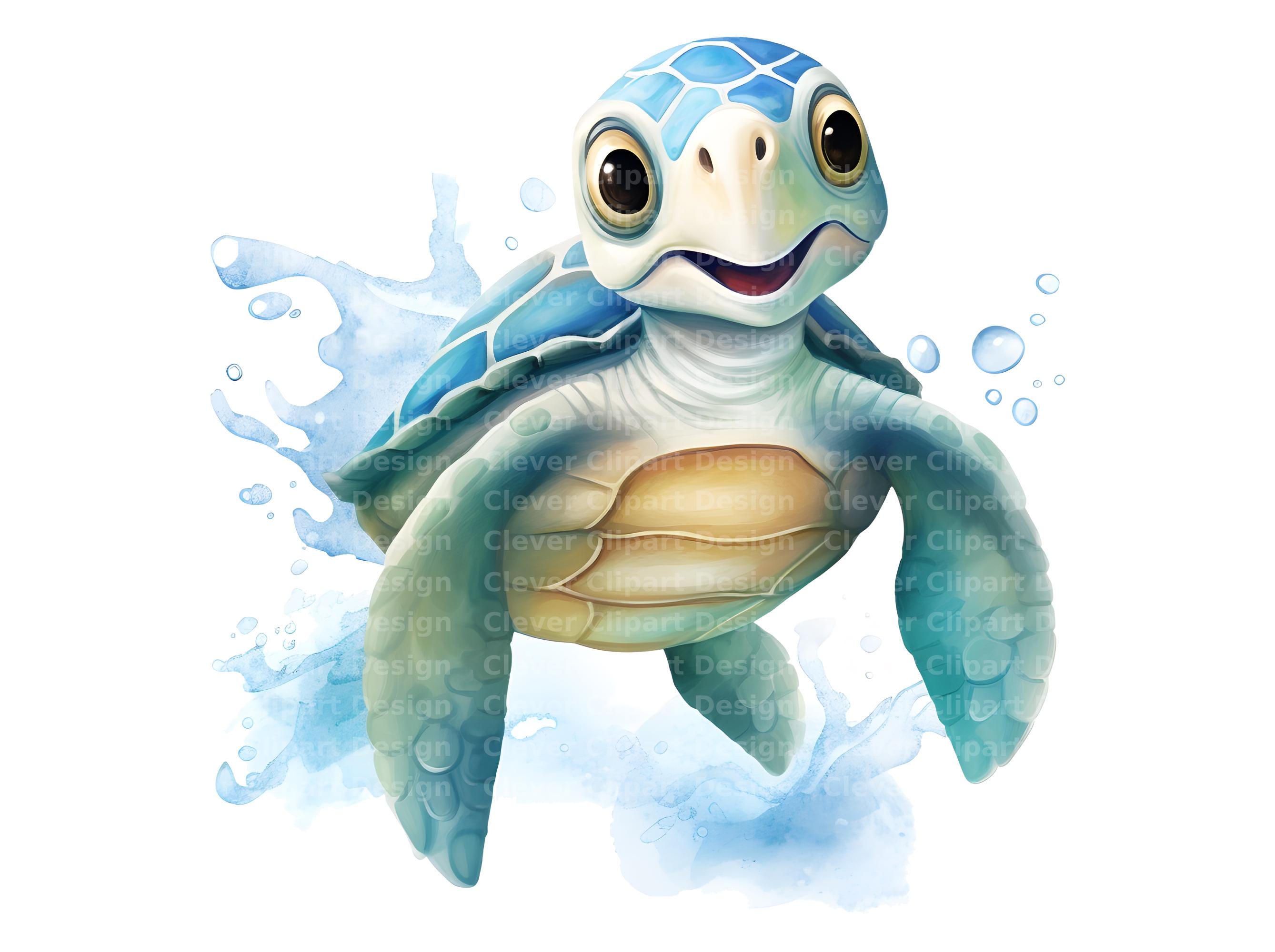 10 Sea Turtle Clipart, Cute Sea Turtle, Sea Turtle PNG, Sea Turtle ...
