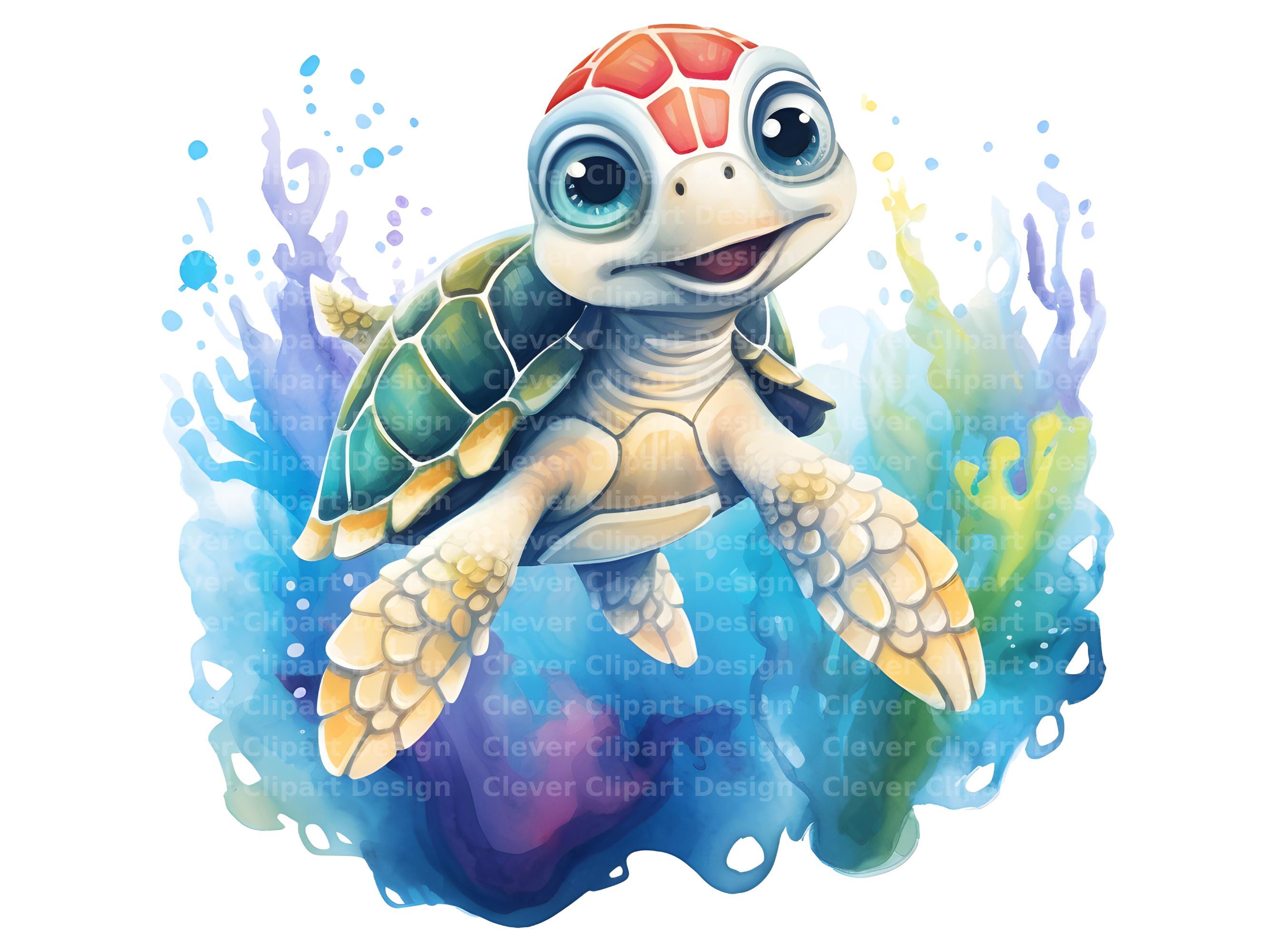 10 Sea Turtle Clipart, Cute Sea Turtle, Sea Turtle PNG, Sea Turtle ...