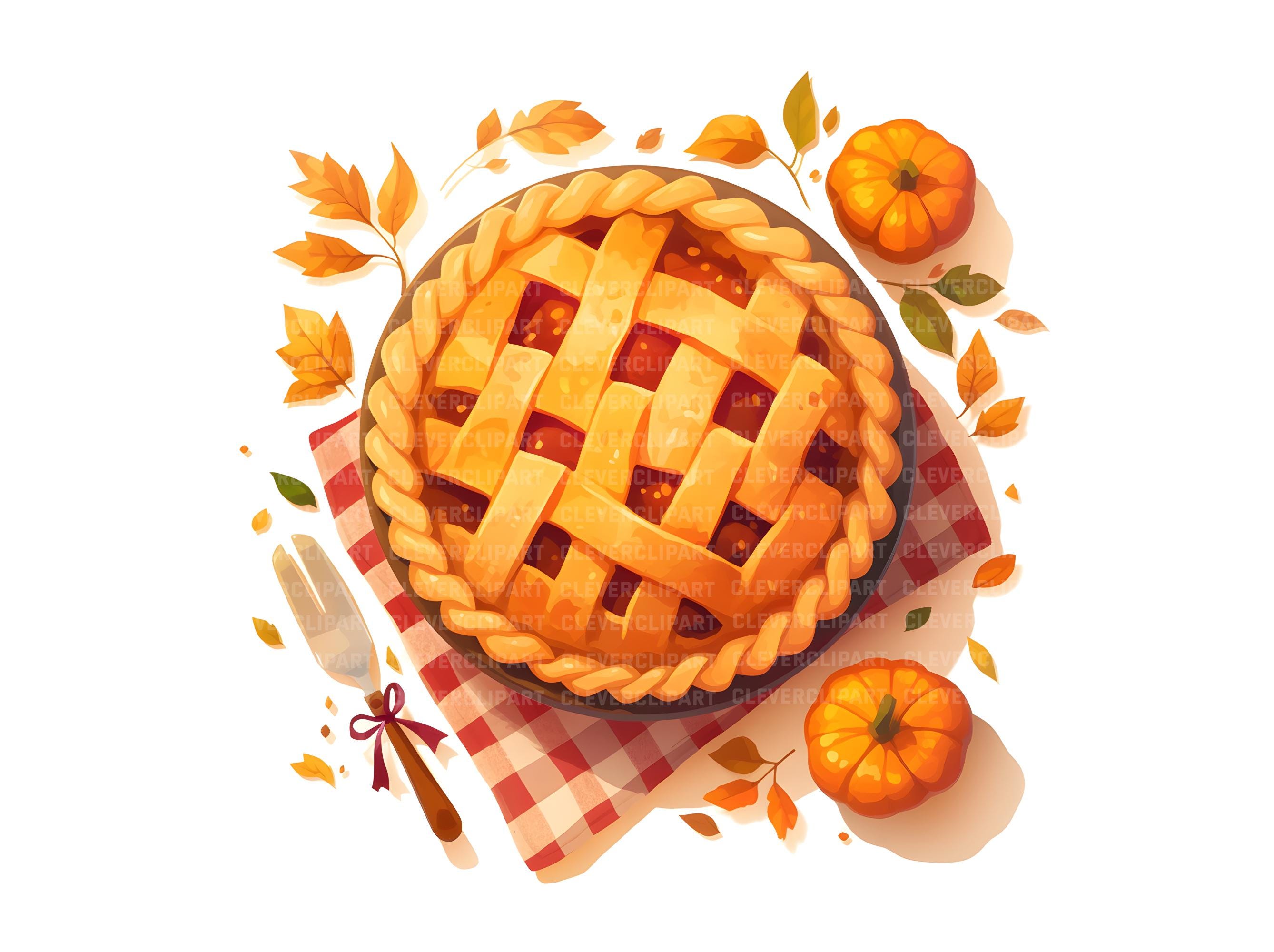 10 Pumpkin Pie Clipart, Autumn Dessert, Pumpkin Pie Art, Pumpkin Pie ...