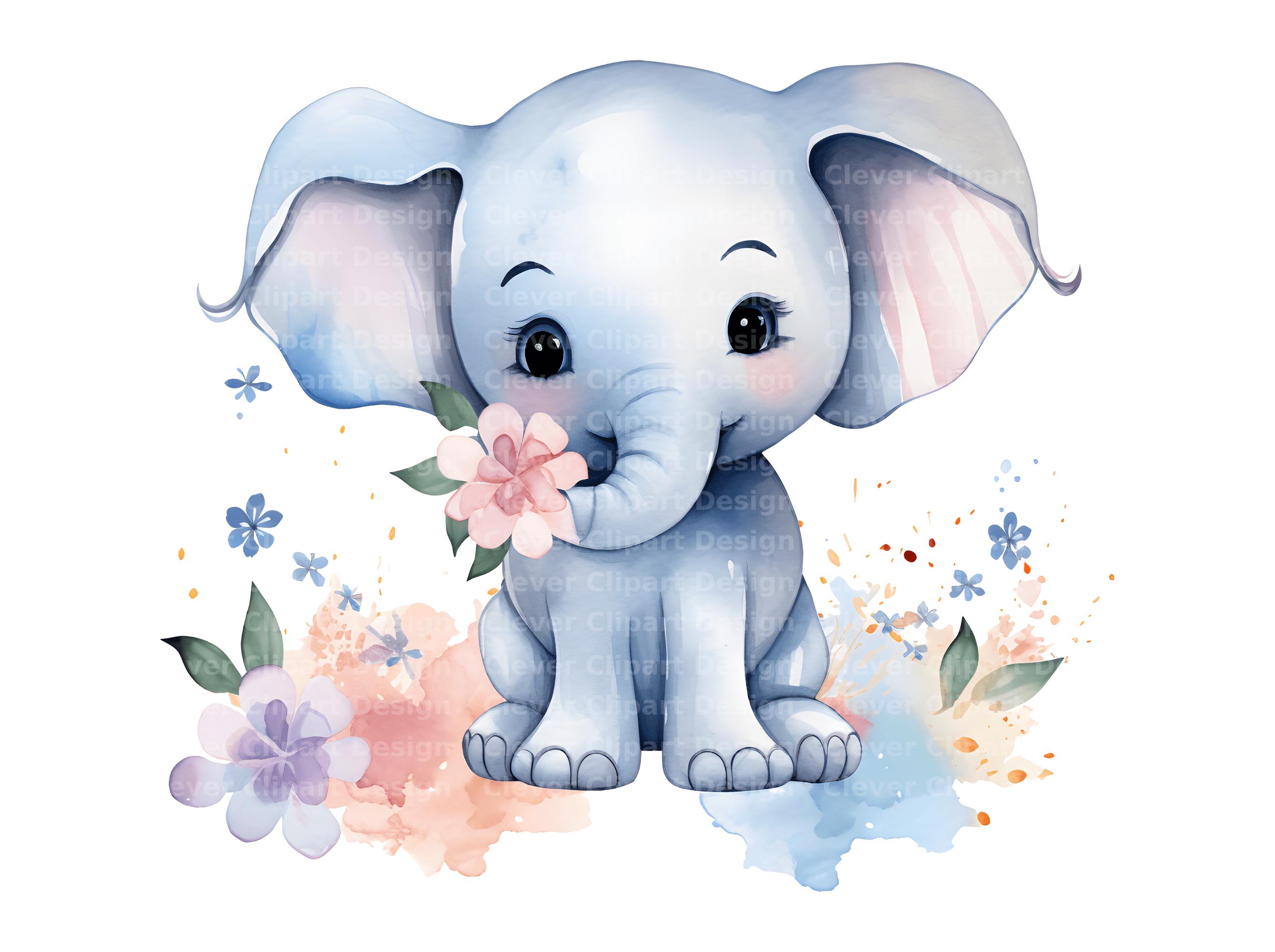 10 Elephant Clipart, Cute Elephant PNG, Nursery Elephant, Elephant PNG ...