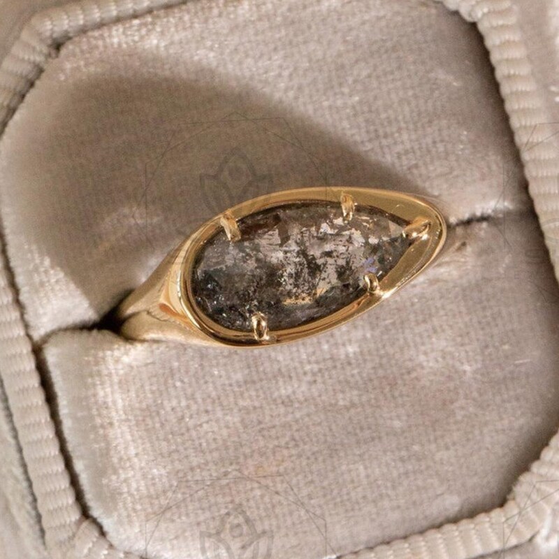 Rustic Diamond Ring - Etsy