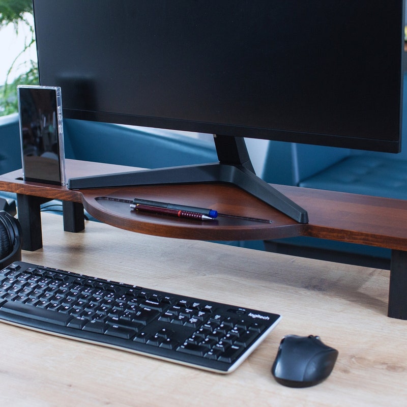 Wood Monitor Stand - Etsy