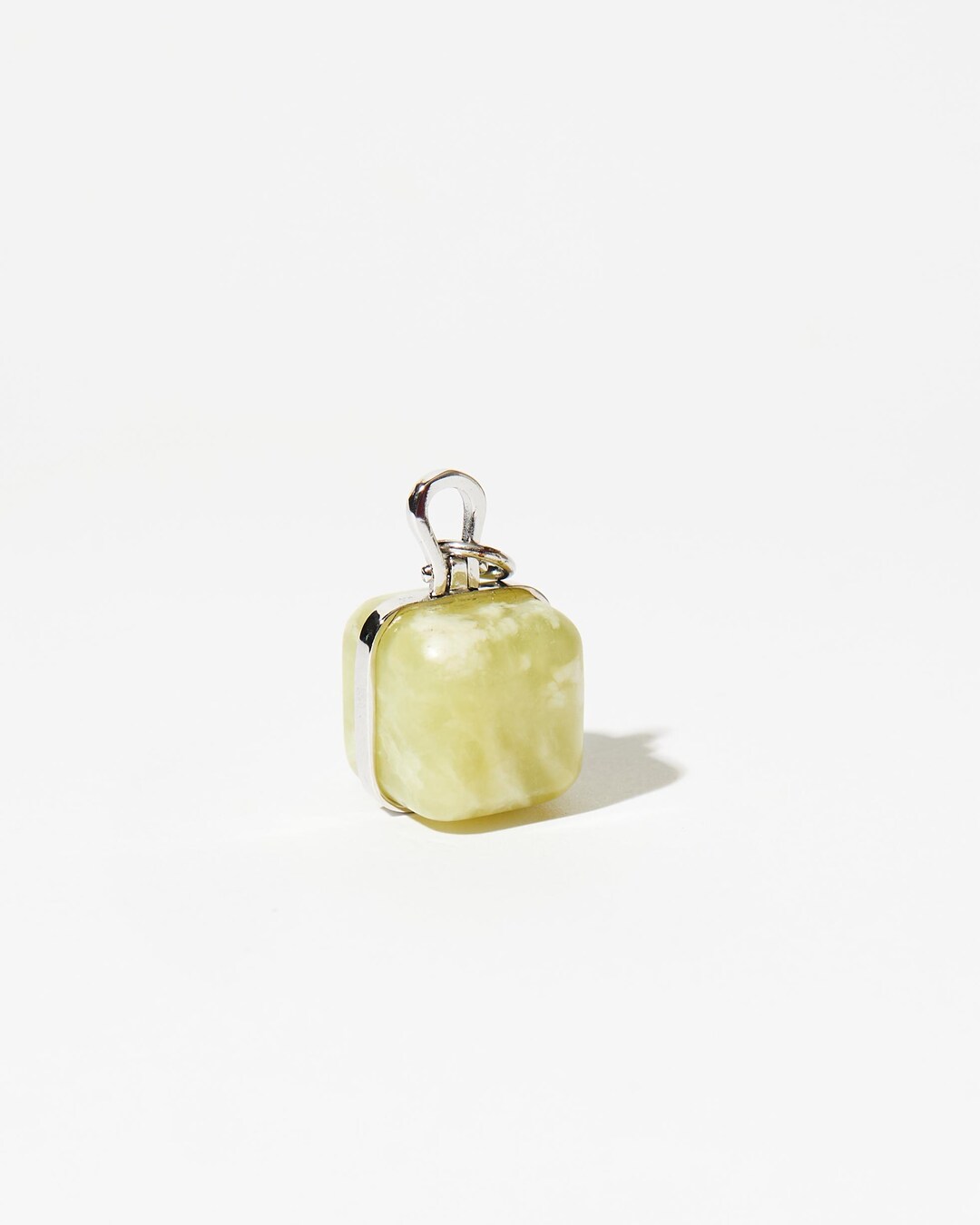 Serpentine Jade Cube Pendant - Etsy