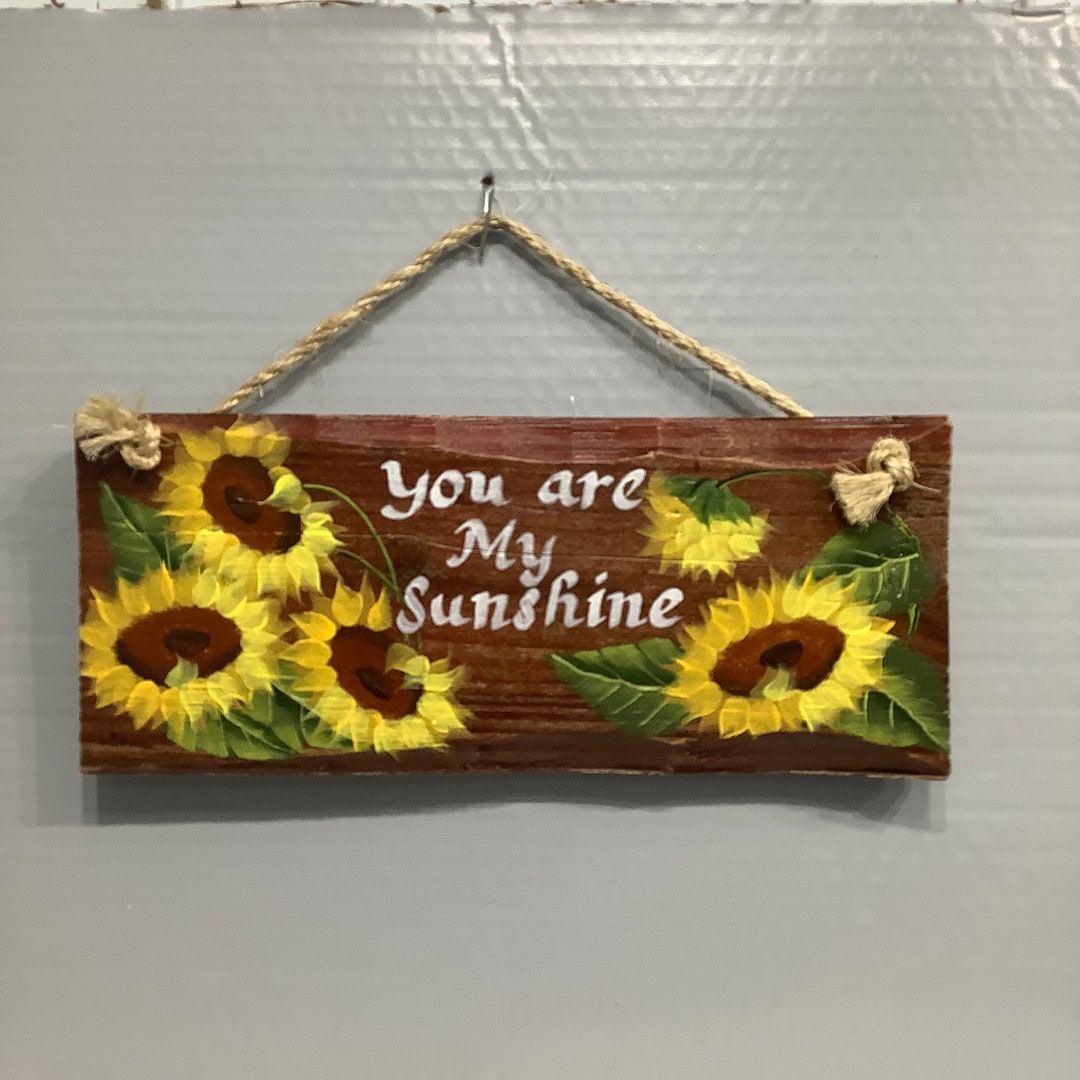Pallet Wood Wall Hanging Sunflowers You Are My Sunshine - Etsy