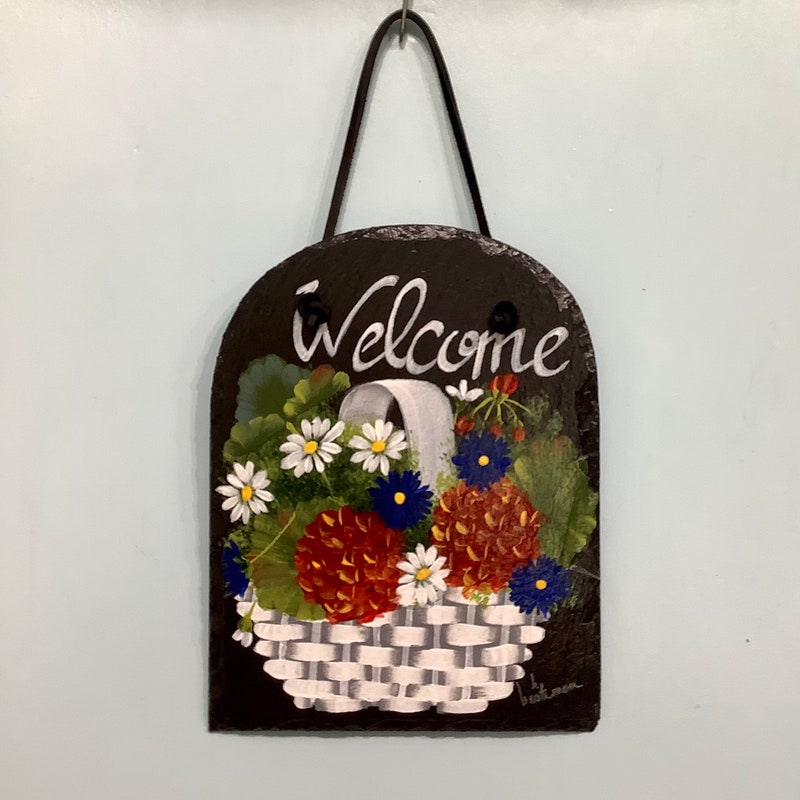 Slate Welcome Sign - Etsy