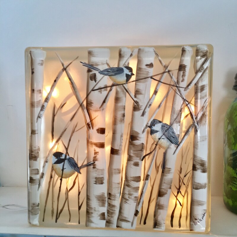 Lighted Glass Block Etsy