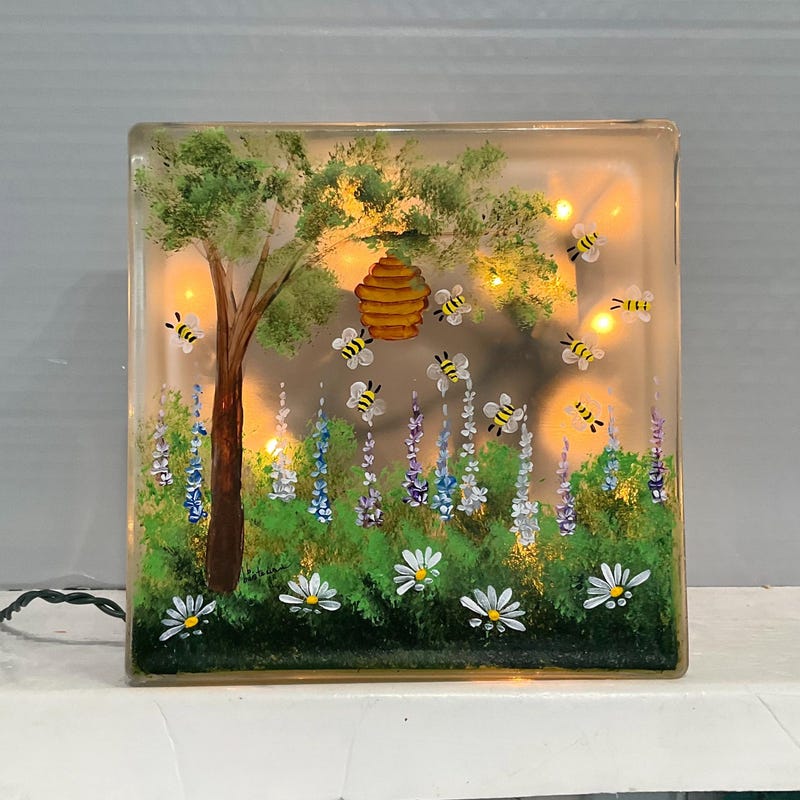 Lighted Glass Block - Etsy
