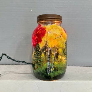 Mason Jar Light Fall Trees - Etsy