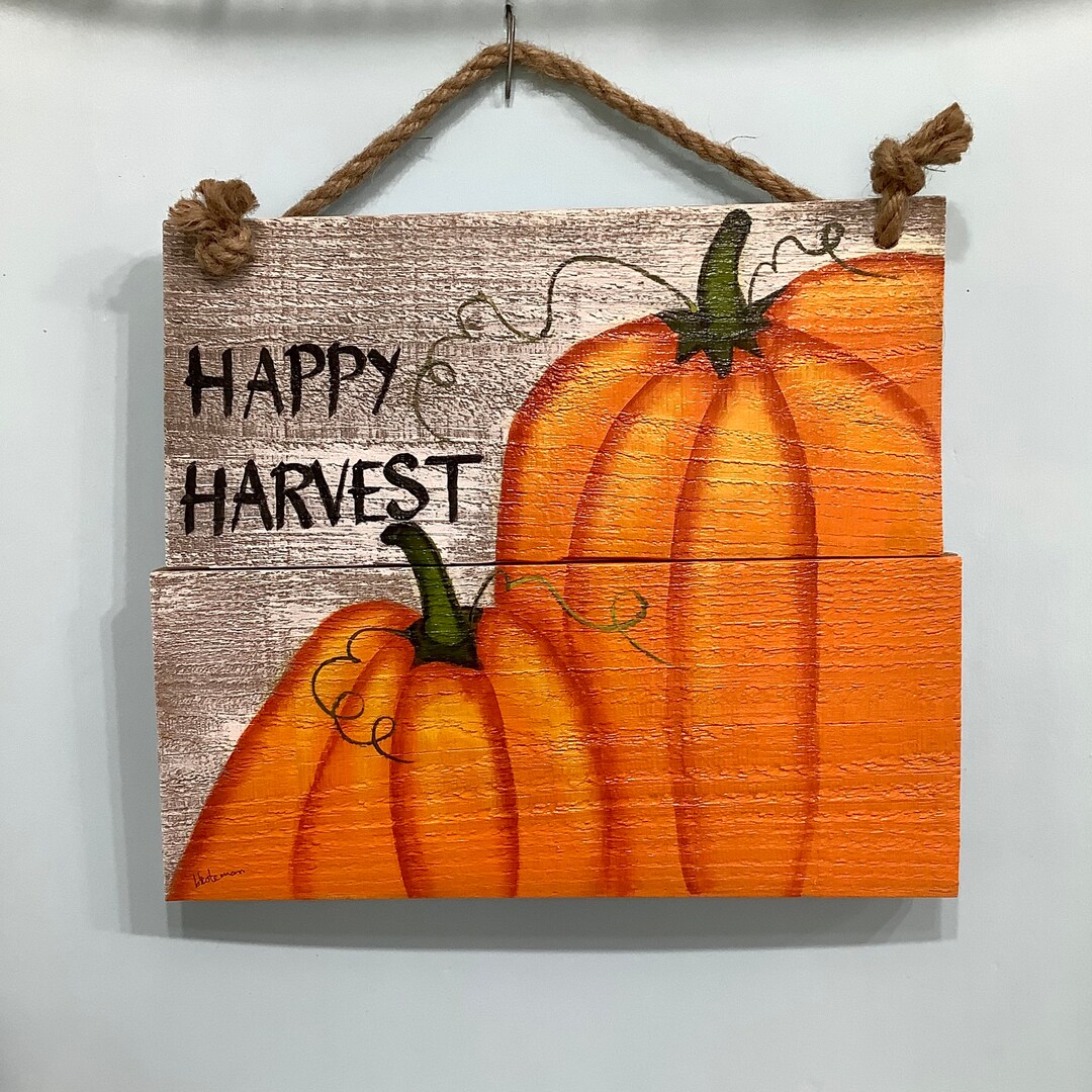 Fall Signs Repurposed Pallet Wood Pumpkins Welcome Harvest Sunflowers ...