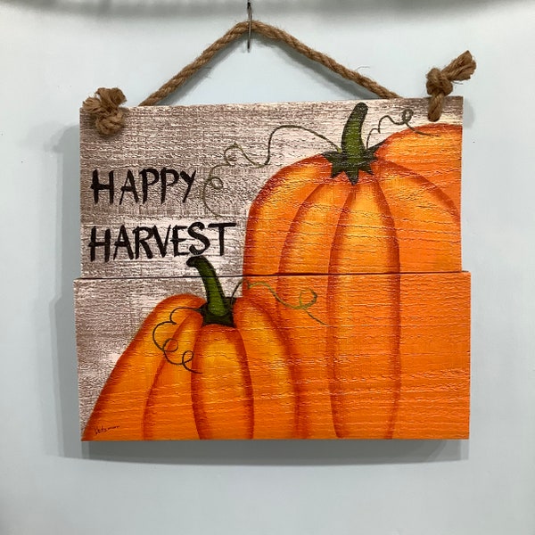 Wood Pumpkin Sign - Etsy