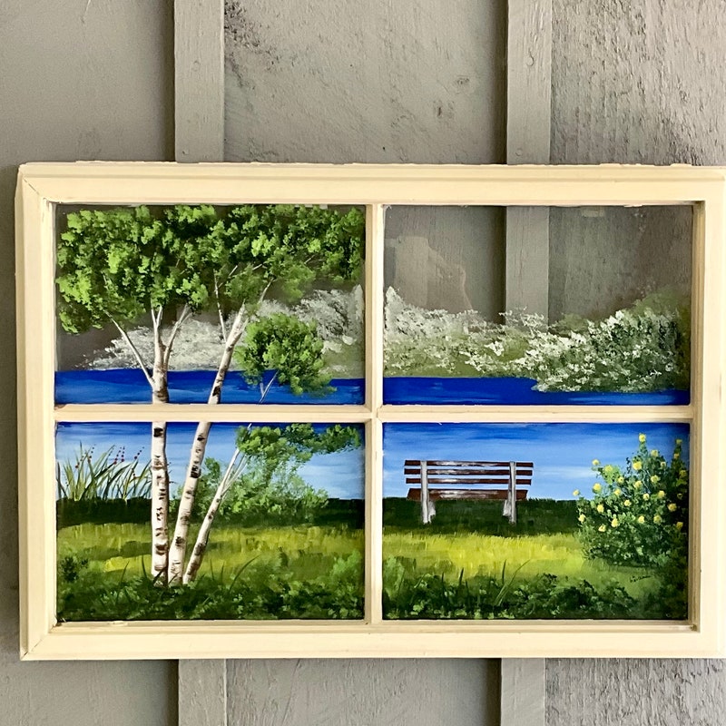 Birch Window Scene - Etsy