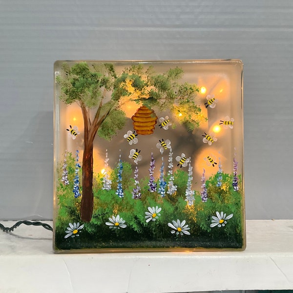Lighted Glass Block - Etsy