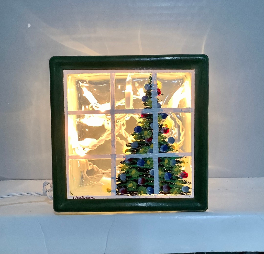 Glass Block Light-tree in Window-night Light Lamp - Etsy